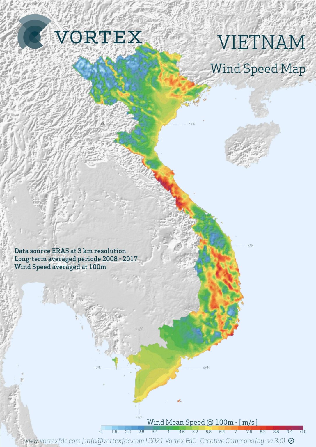 Vietnam Wind Map - VORTEX