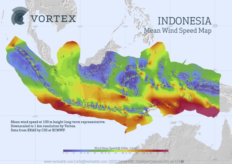 Indonesia Offshore Wind Map - VORTEX