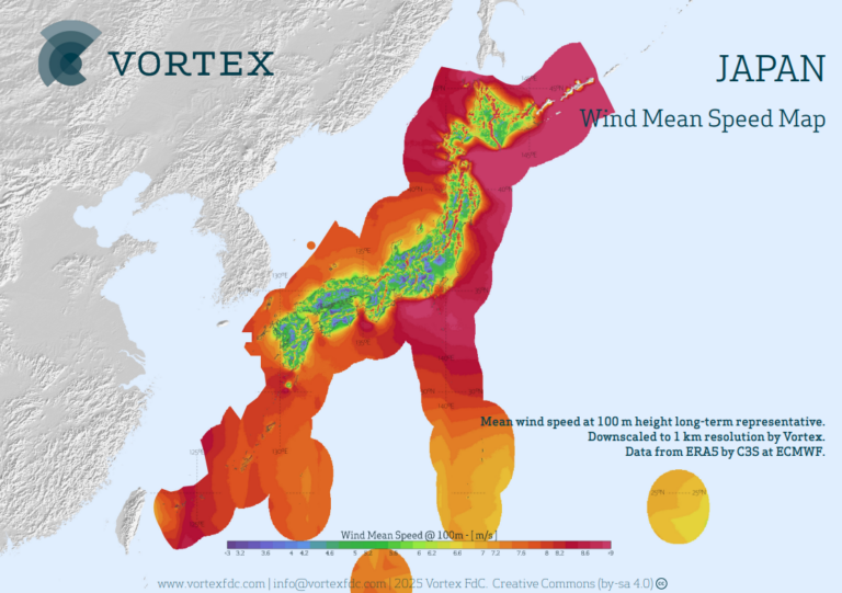 Japan Offshore Wind Map - VORTEX